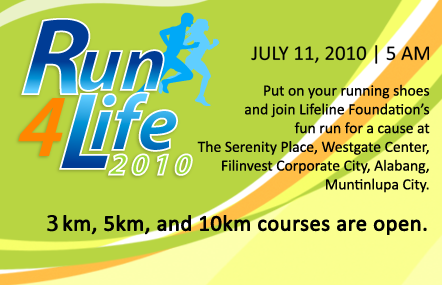 Run 4 Life Fun Run 2010 - Race Results | Pinoy Fitness