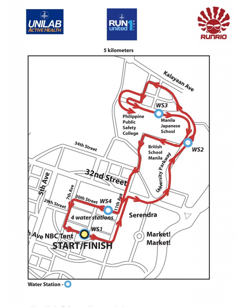 Unilab Run United 1 2011 - Race Route Maps | Pinoy Fitness