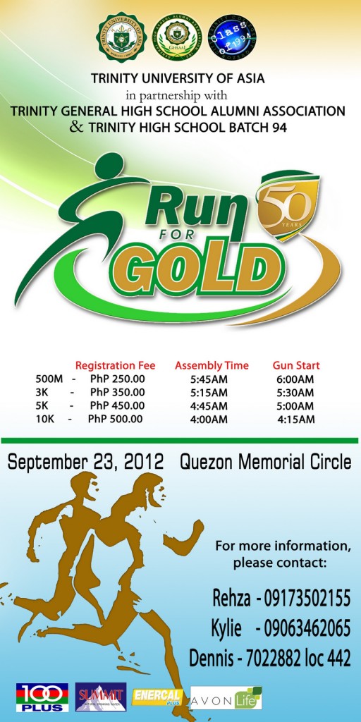 Trinity University of Asia's Run For Gold 2012 | Pinoy Fitness