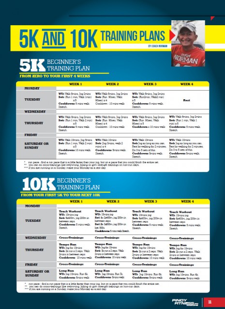 5K and 10K Running Training Plan by Coach Norman | Pinoy Fitness