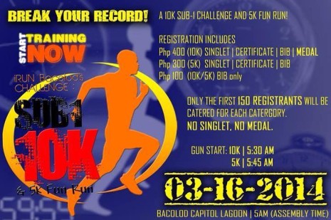 IRUN Bacolod Challenge: 10K Sub-1 and 5K Fun Run | Pinoy Fitness