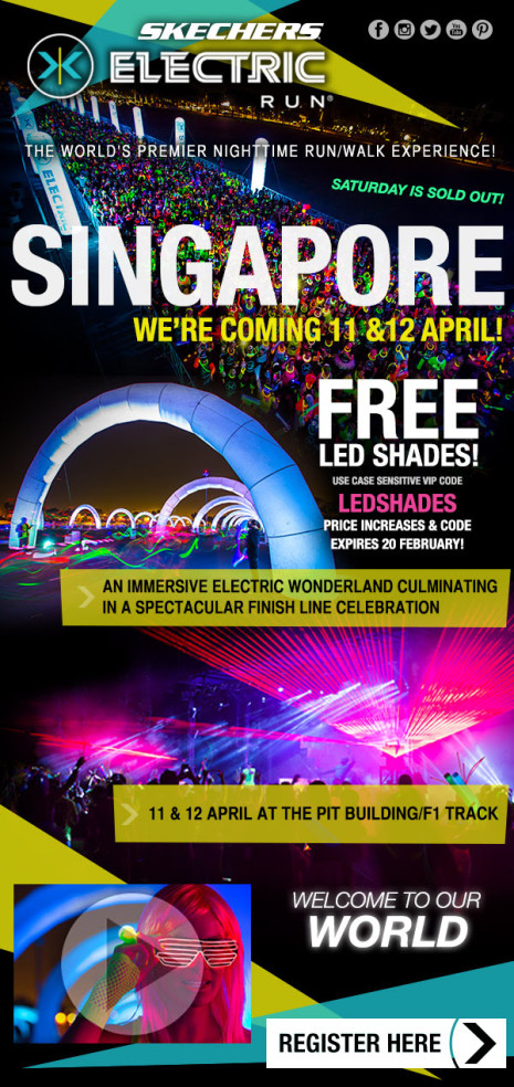 Skechers Electric Run 2014 @ F1 Track Singapore | Pinoy Fitness