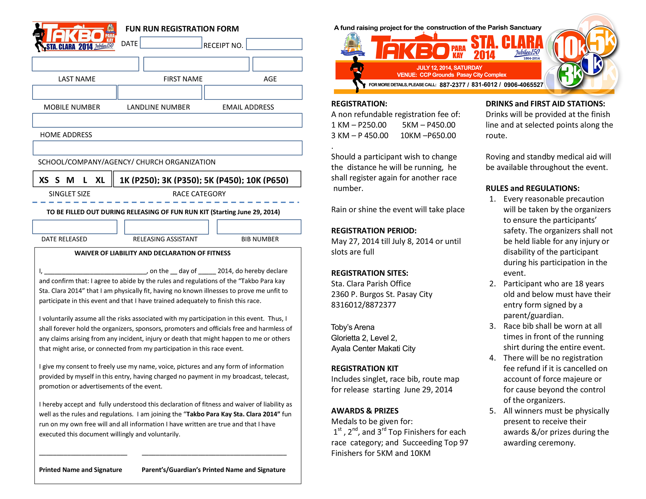 takbo-para-kay-sta-clara-2014-reg-form | Pinoy Fitness