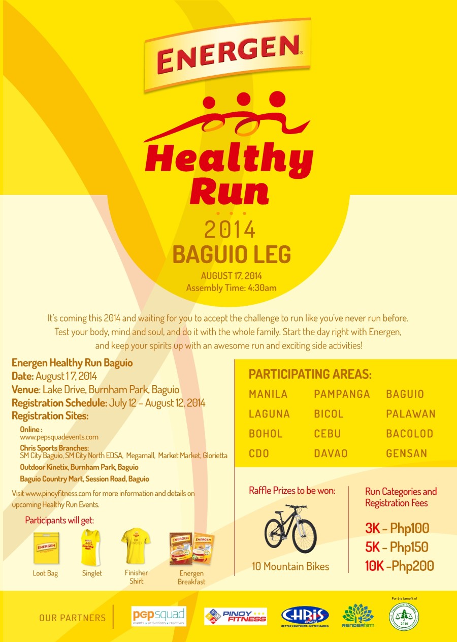 Energen Healthy Run (Baguio) 2014 | Registration, Map | Pinoy Fitness