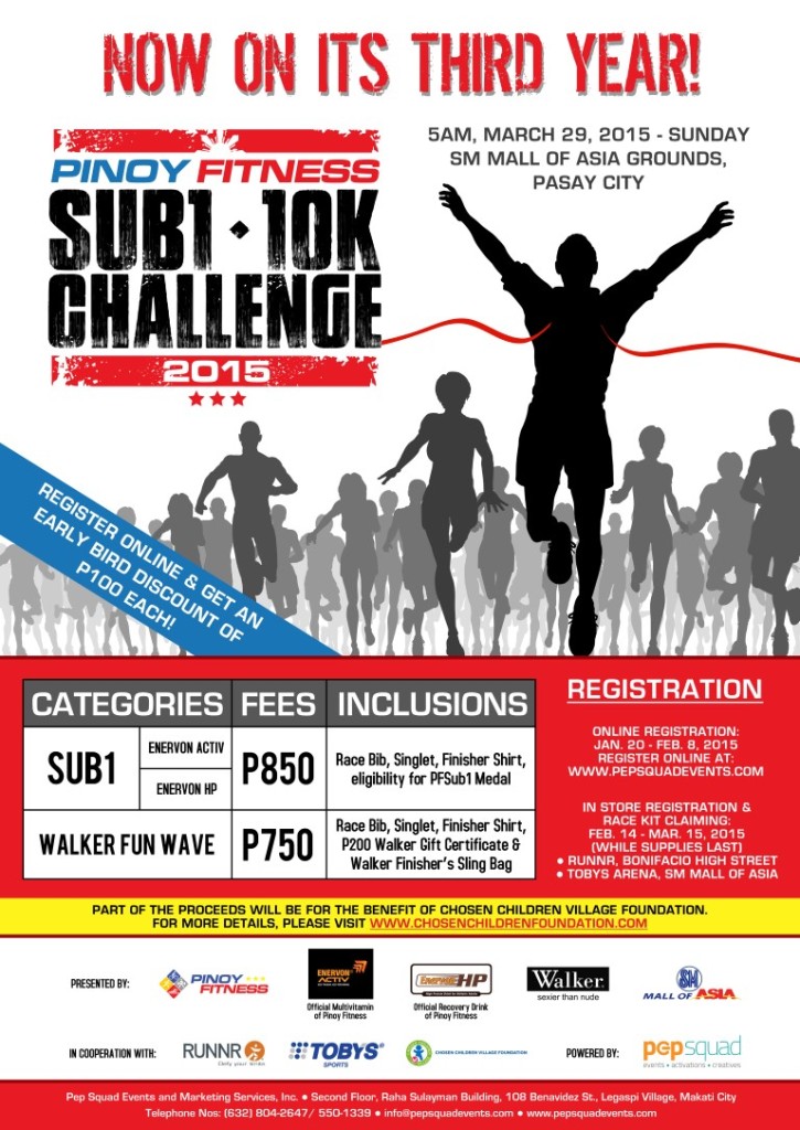 Pinoy Fitness SUB1 10K Challenge 2015 | Pinoy Fitness