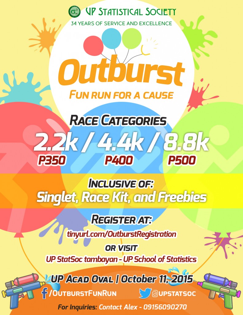 Outburst: Fun Run For A Cause 2015 @ UP Diliman | Pinoy Fitness