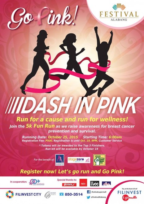Dash in Pink Fun Run 2015 @ Filinvest Alabang | Pinoy Fitness