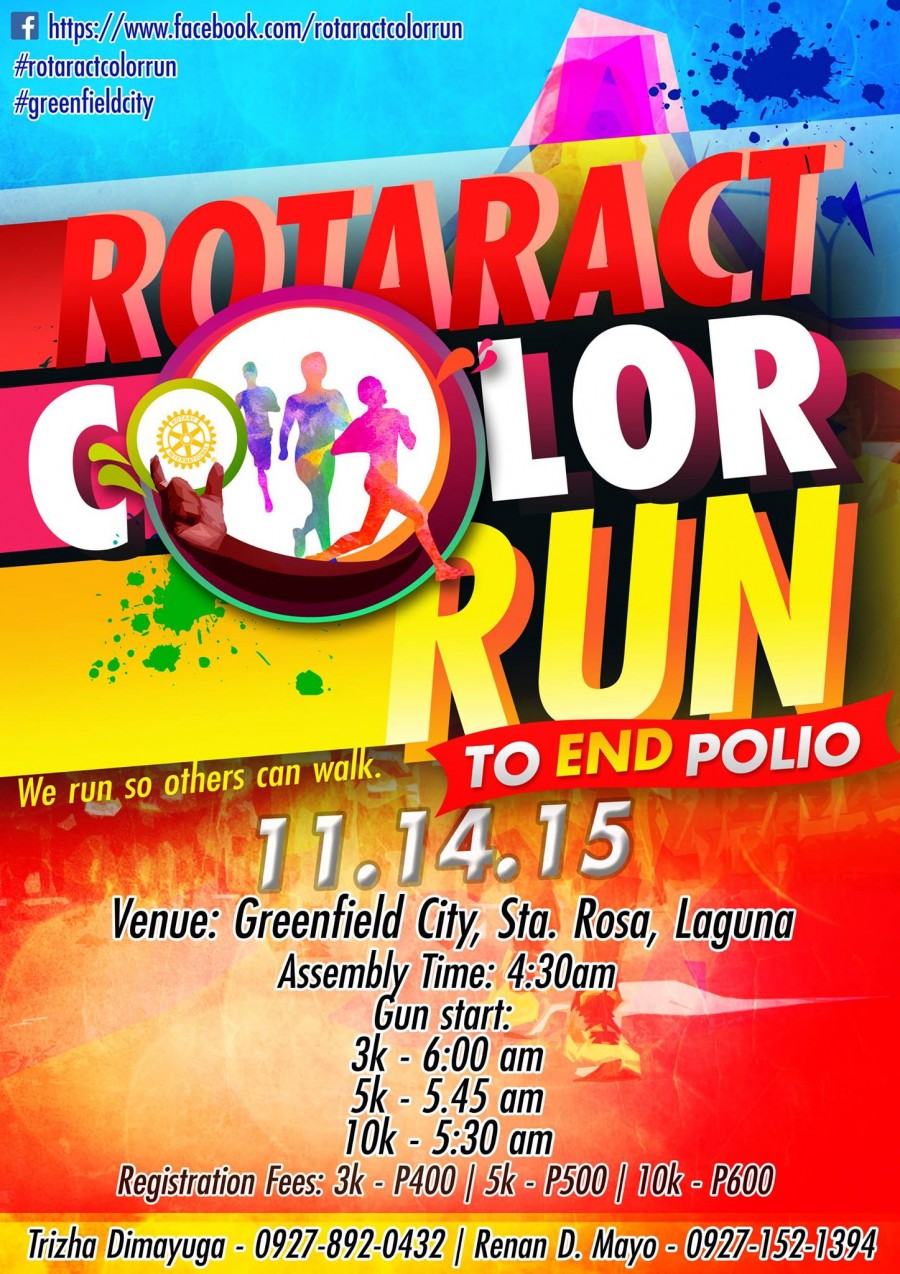 Rotaract Color Run 2015 @ Greenfield City, Sta. Rosa | Pinoy Fitness