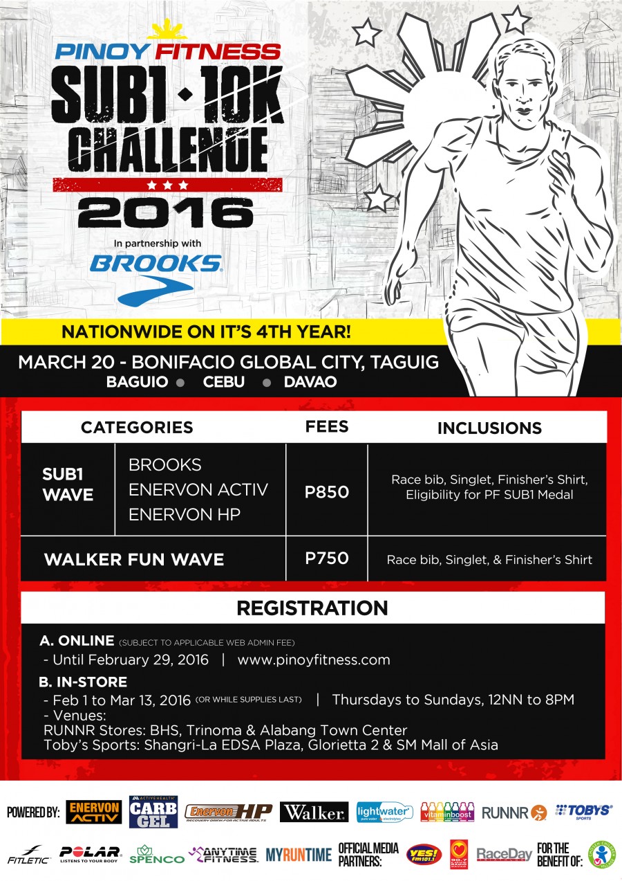 Pinoy Fitness SUB1 10K Challenge 2016 | Pinoy Fitness