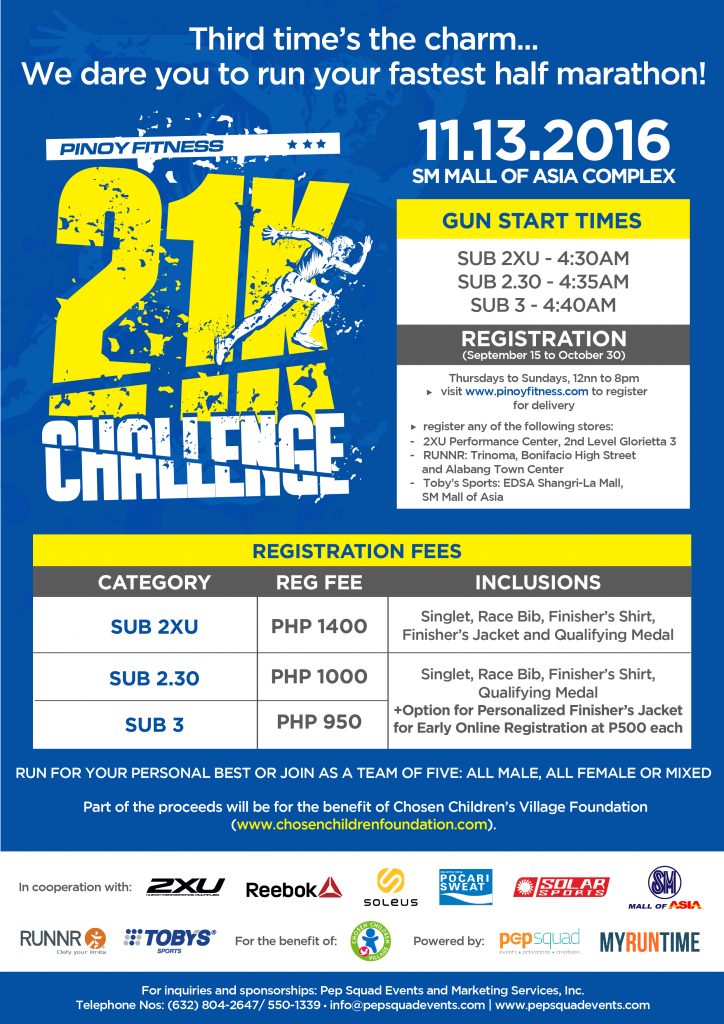 Pinoy Fitness 21K Challenge 2016 | Pinoy Fitness