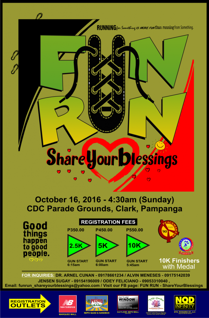 Share Your Blessings Fun Run 2016 @ CDC Parade Grounds | Pinoy Fitness