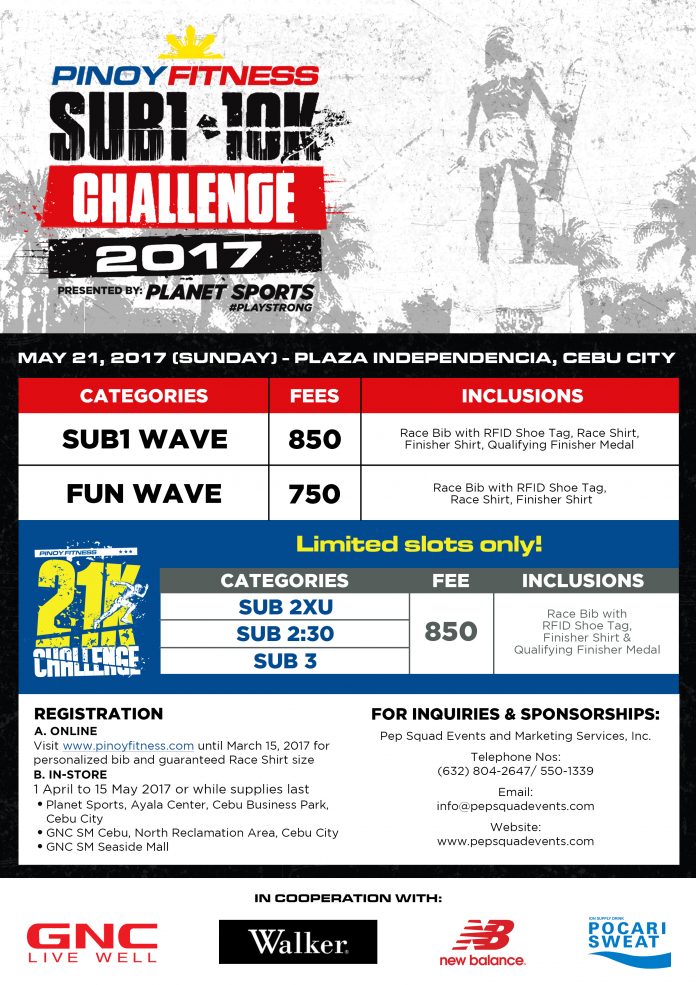 Pinoy Fitness SUB1 10K Challenge 2017 in CEBU | Pinoy Fitness