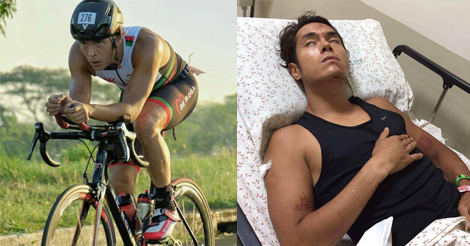 Jake Cuenca got into a Bike Accident in SM MOA | Pinoy Fitness