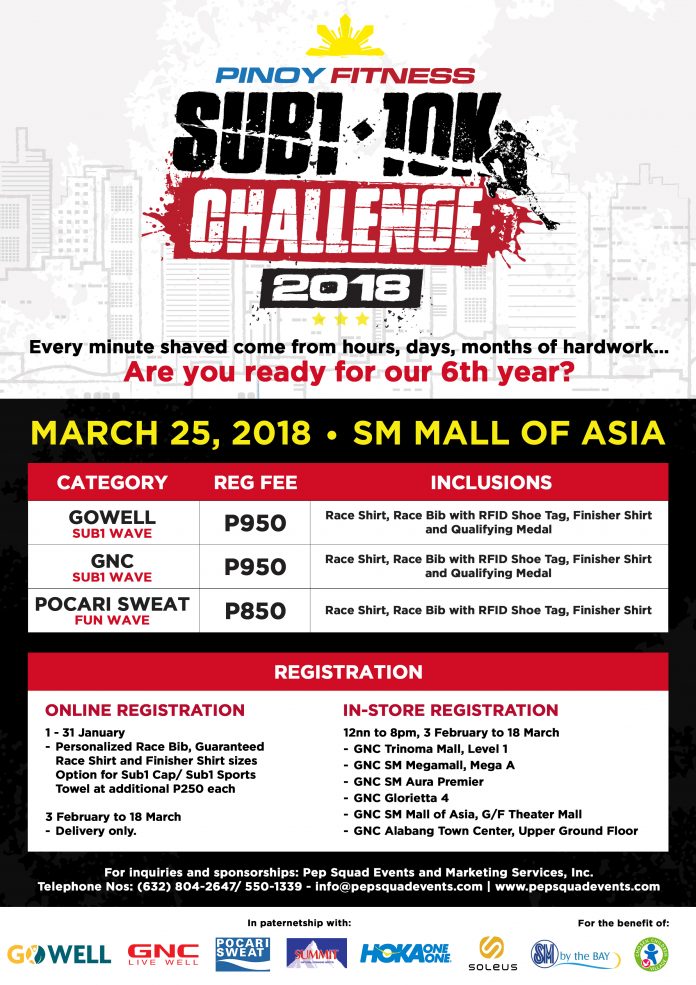 Pinoy Fitness SUB1 10K Challenge 2018 | Pinoy Fitness