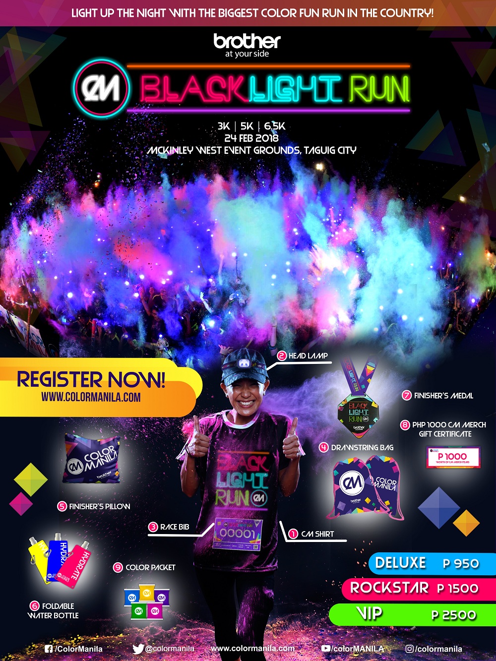 CM Blacklight Run 2018 in Taguig City | Pinoy Fitness