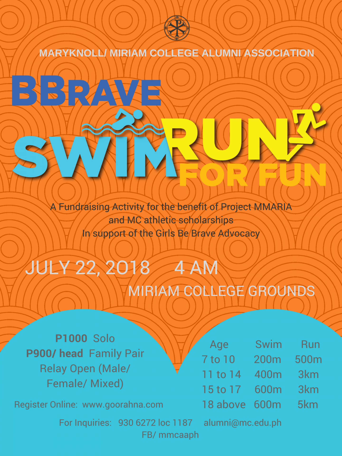 BBrave Swim and Run for Fun 2018 at Miriam College, QC | Pinoy Fitness