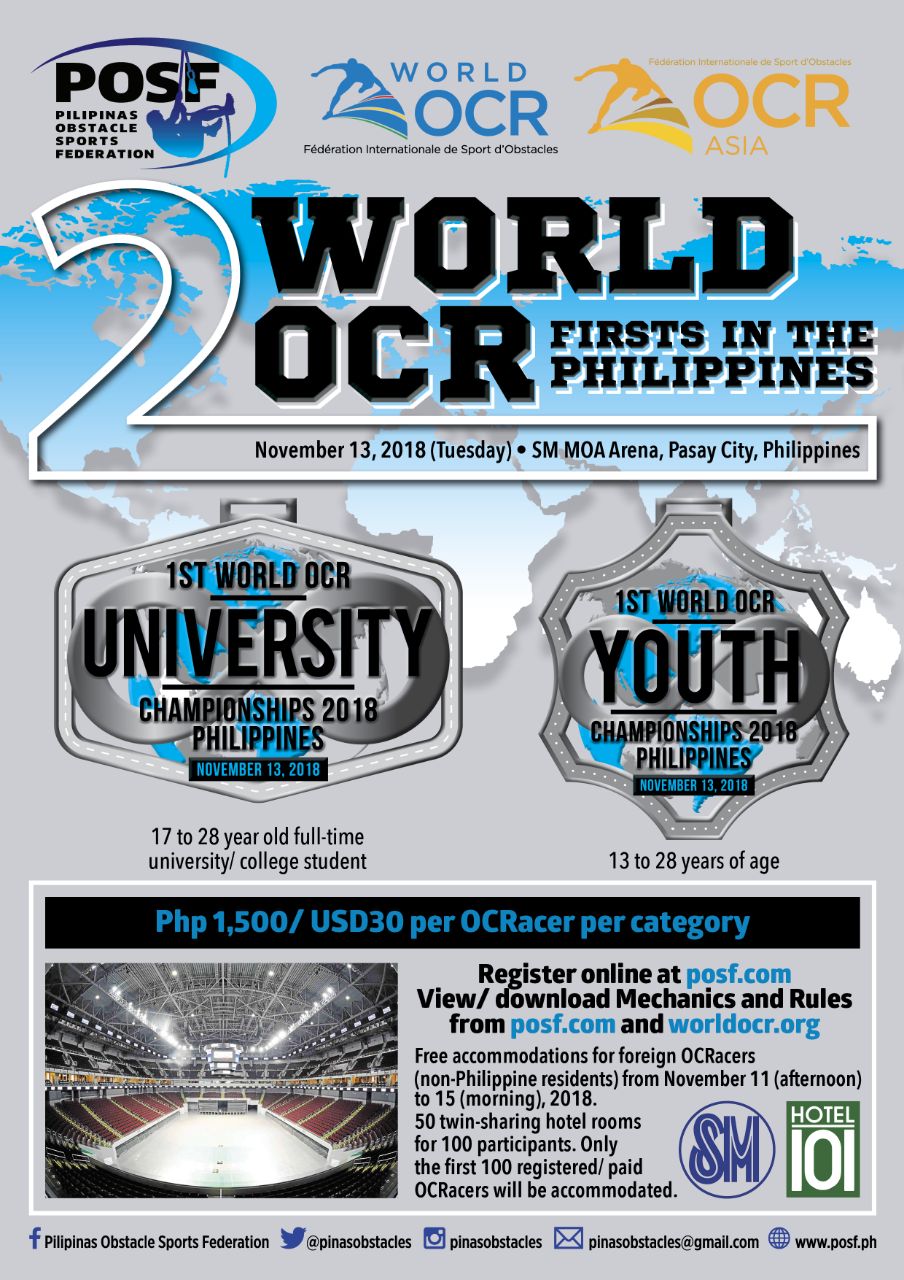 World OCR University/Youth Championships 2018 at SM MOA Arena | Pinoy ...