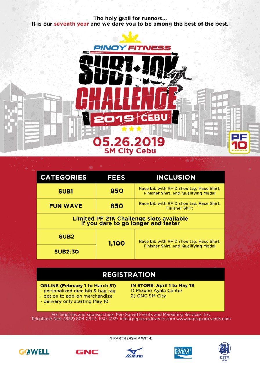 Pinoy Fitness SUB1 10K Challenge CEBU 2019 | Pinoy Fitness
