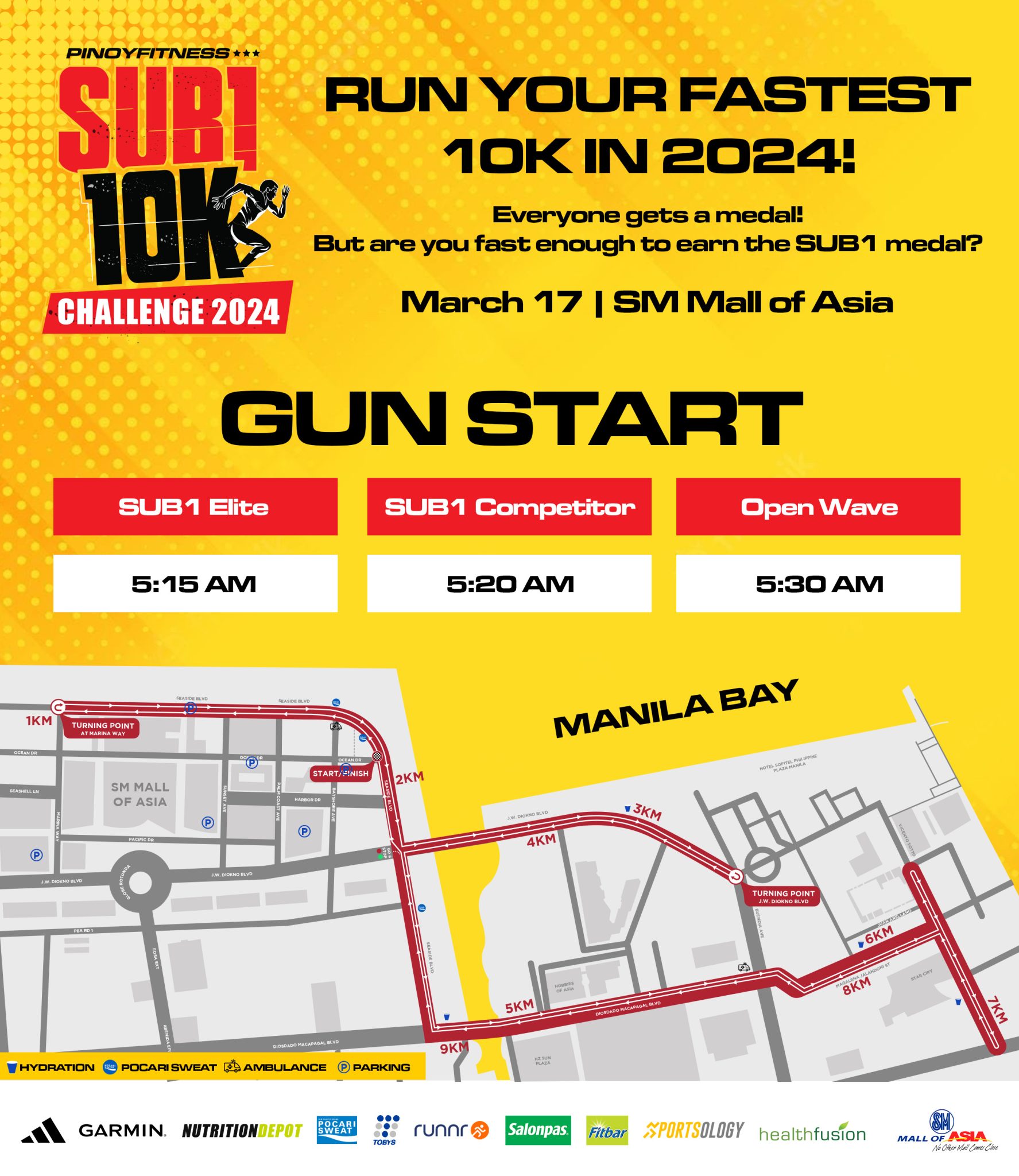 Pinoy Fitness SUB1 10K Challenge (Manila) 2024 | Pinoy Fitness