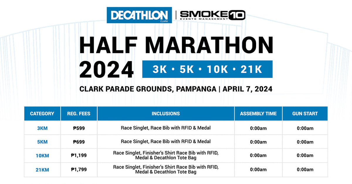 Decathlon Half-Marathon 2024 in Clark Parade Grounds | Pinoy Fitness