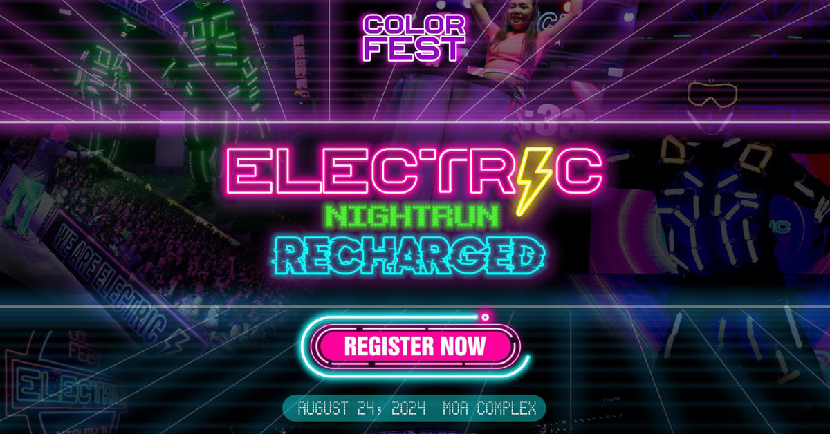ColorFest Electric Night Run RECHARGED 2024 in SM MOA | Pinoy Fitness