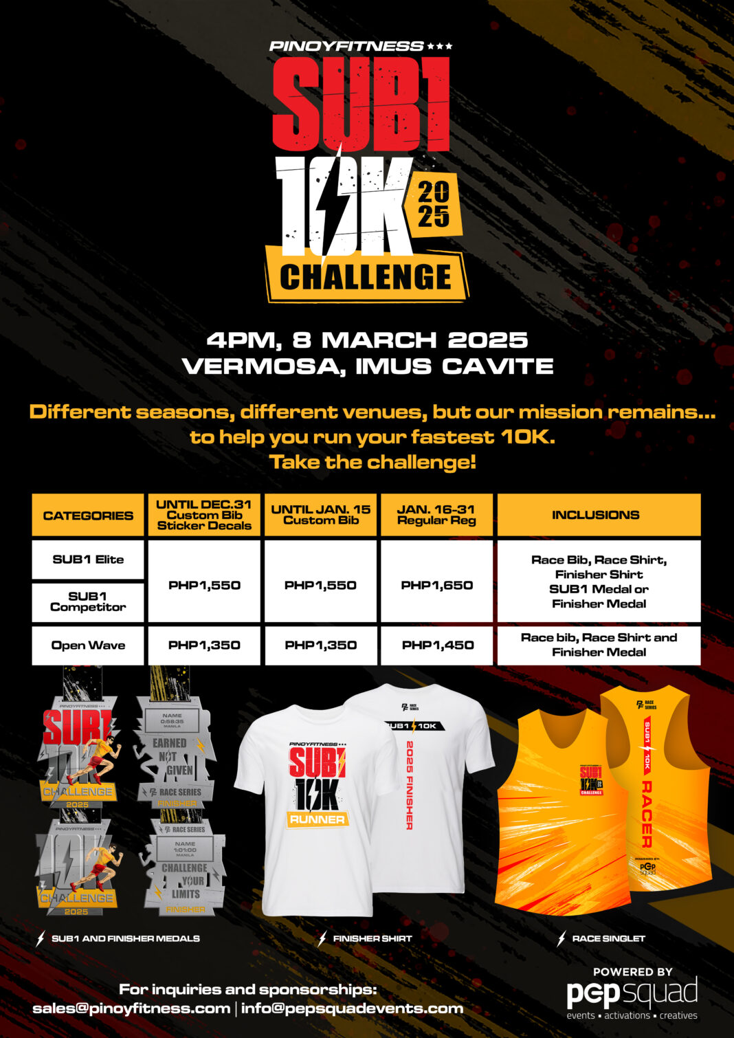 Pinoy Fitness SUB1 10K Sunset Challenge (Vermosa) 2025 | Pinoy Fitness