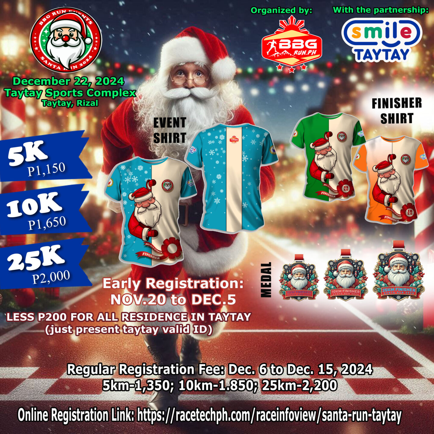 Santa Run 2024 in Taytay, Rizal | Pinoy Fitness