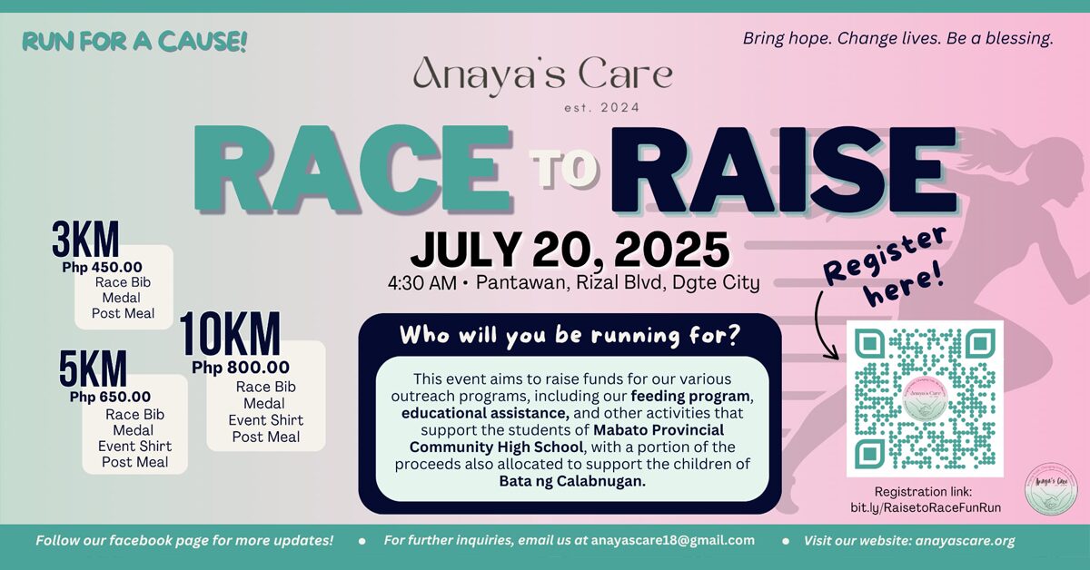 Race to Raise: Fun Run for a Cause 2025 in Dumaguete City | Pinoy Fitness