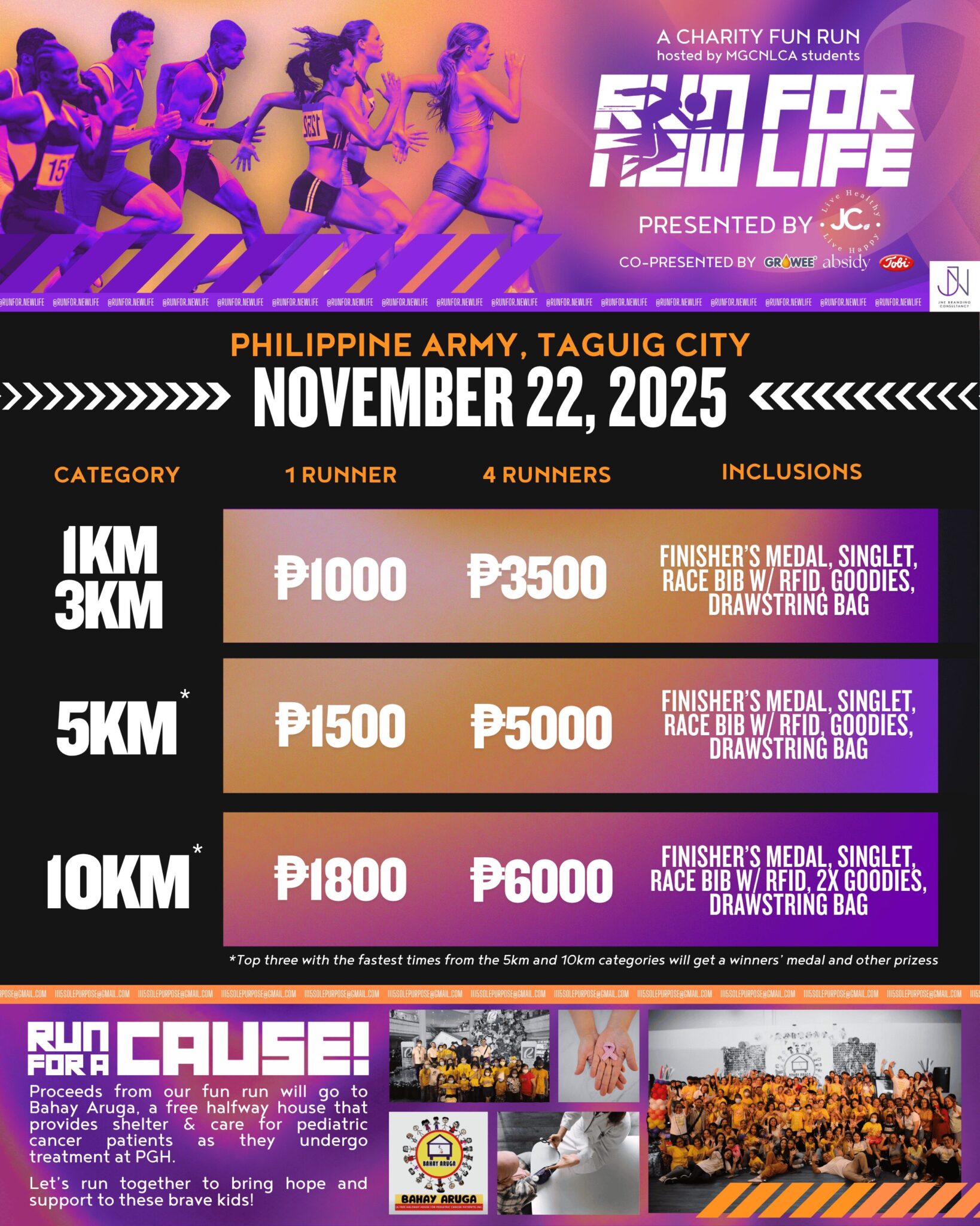 Run for New Life 2025 in Philippine Army Grandstand, Taguig City ...