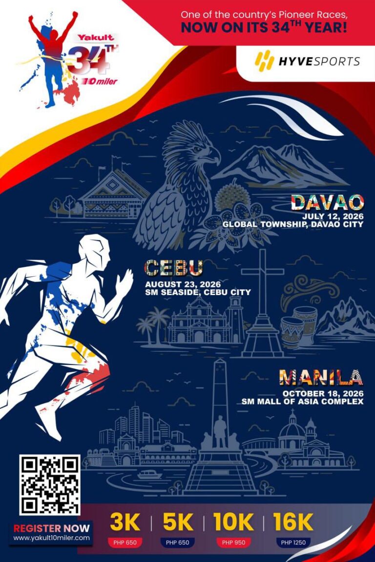 Yakult 10-Miler Run 2026: Davao, Cebu, Manila | Pinoy Fitness